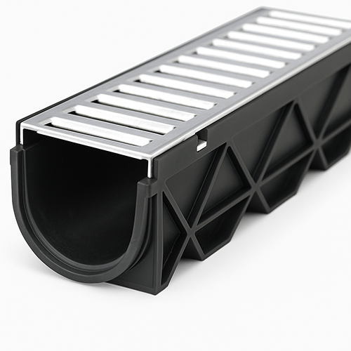 Reln Storm Drain Channel and Grate Plastic Sandstone 3m (L) x 120mm (W ...