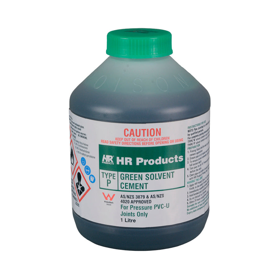 Solvent Cement PVC-U Type P Green 1 Litre - Pipe Online - Retic ...